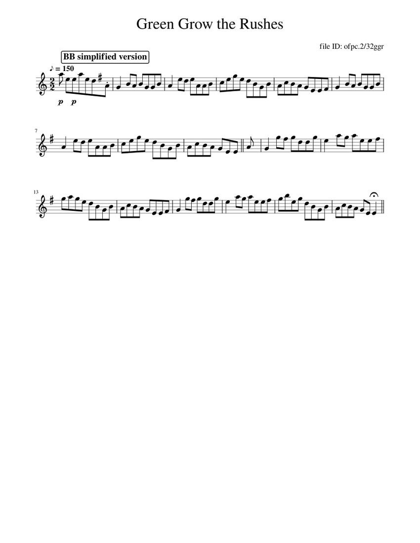 Green Grow the Rushes - piano tutorial