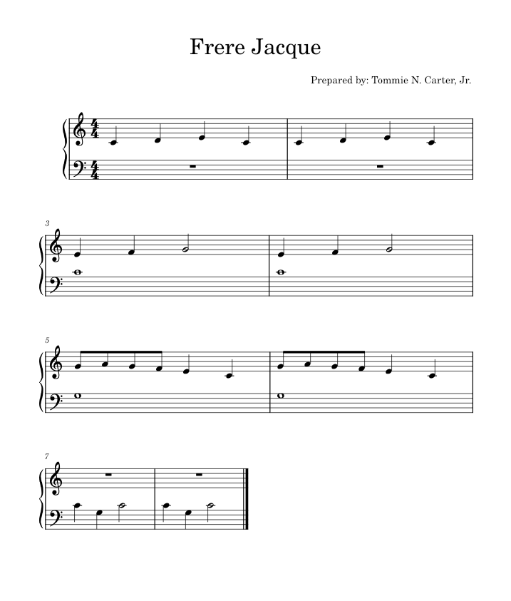 frere_jacque Sheet music for Piano (Solo) | Musescore.com