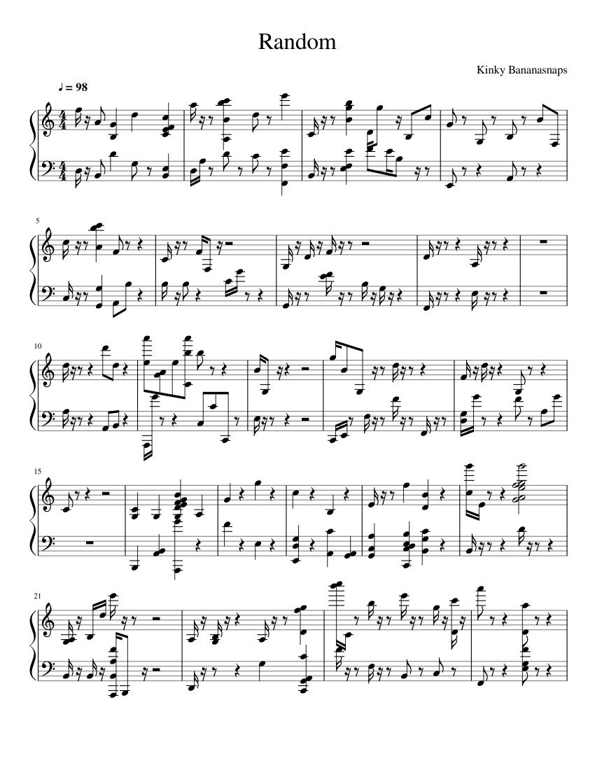 Random Sheet music for Piano (Solo) | Musescore.com