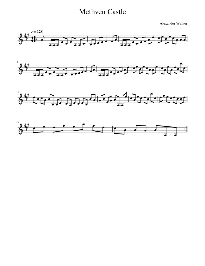 Alexander Walker - Methven Castle Sheet music for Piano (Solo ...