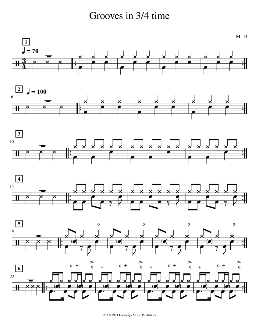 Grooves in 3/4 - piano tutorial