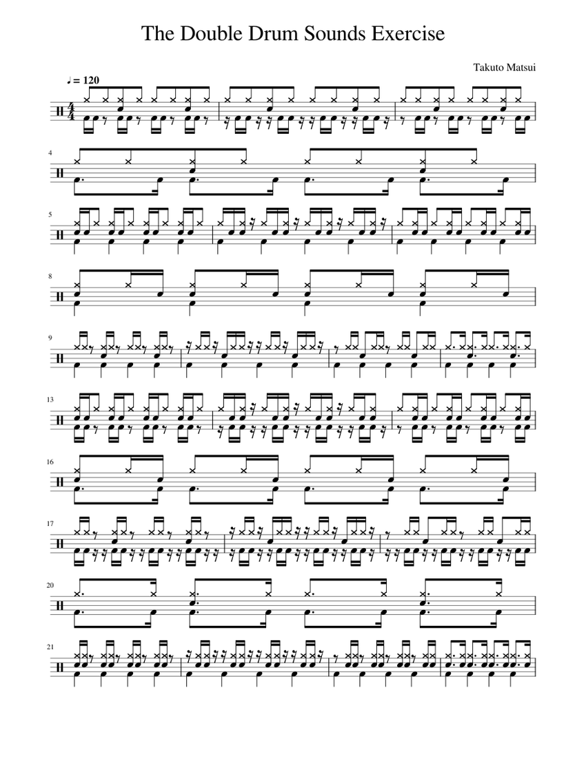 The_Double_Drum_Sounds_Exercise Sheet music for Drum group (Solo ...