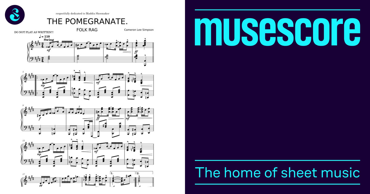 The Pomegranate Sheet Music for Piano (Solo) | MuseScore.com