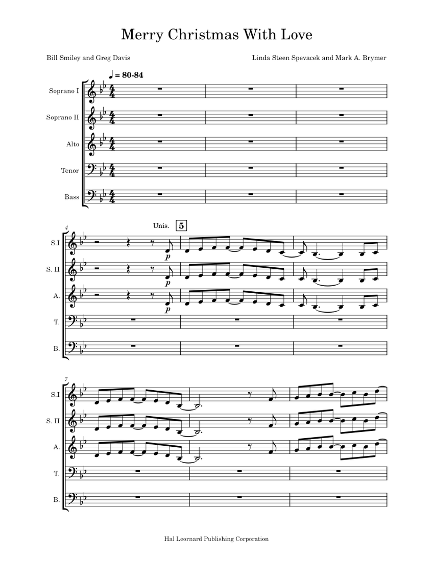 Merry Christmas With Love – Linda Spevacek Sheet Music for Soprano ...