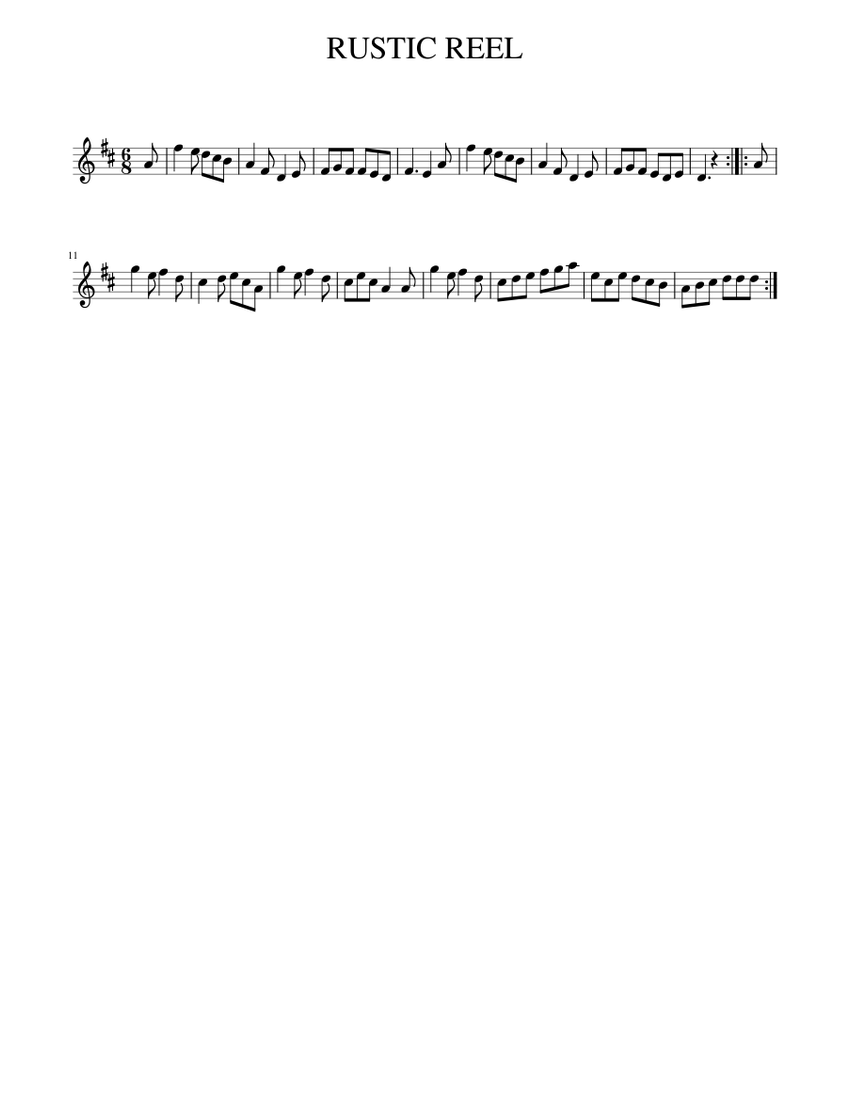 RUSTIC REEL Sheet music for Piano (Solo) Easy | Musescore.com