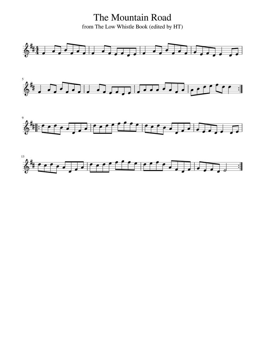 The Mountain Road Sheet Music for Flute (Solo) | MuseScore.com