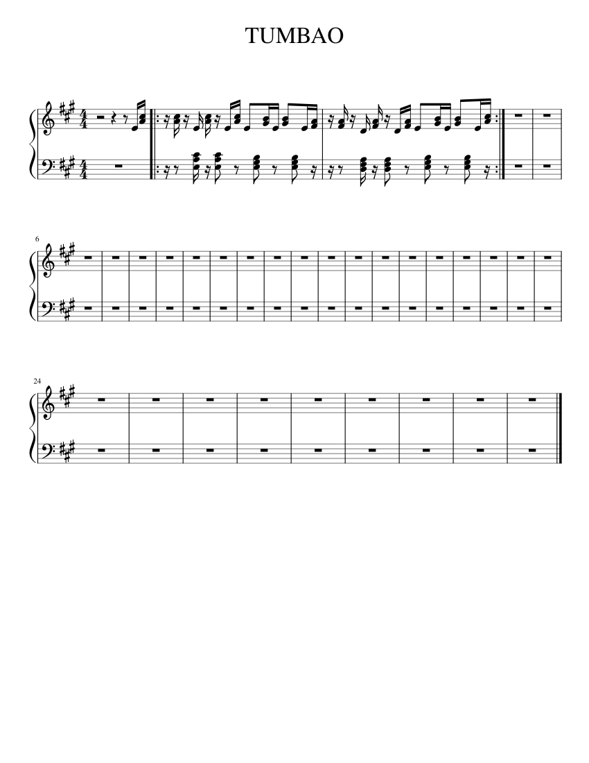 TUMBAO R O Sheet Music for Piano (Solo) easy | MuseScore.com