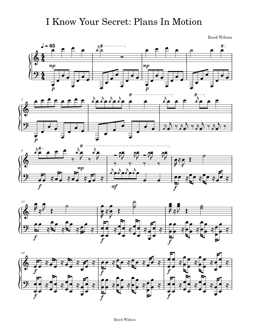 I Know Your Secret: A Study in Locrian Sheet Music for Piano (Solo ...