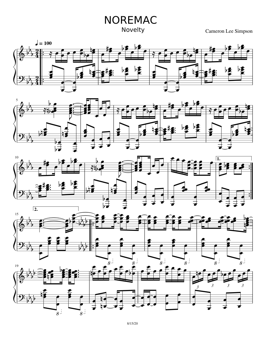 noremac Sheet music for Piano (Solo) | Musescore.com