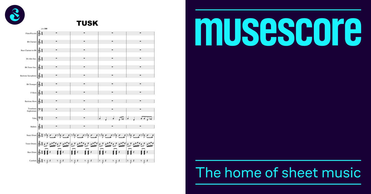 Tusk for Pep Band Sheet Music for Tuba, Baritone horn, Clarinet other ...