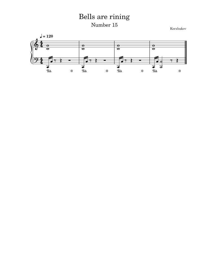 Bells are rining - Korzhukov Sheet music for Piano (Solo) | Musescore.com