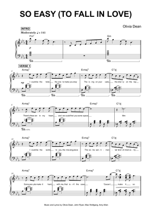 So Easy to Fall in Love (Piano Solo) Sheet Music for Piano (Solo ...