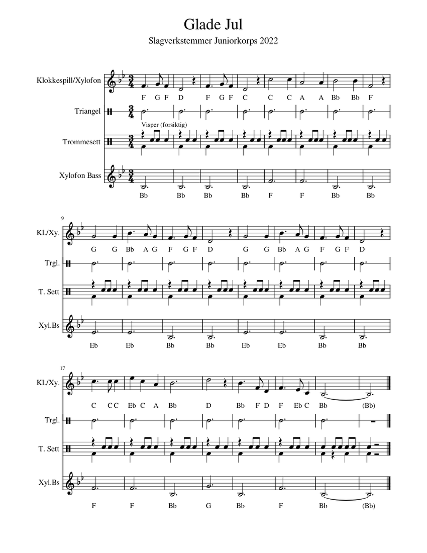 Glade Jul - piano tutorial