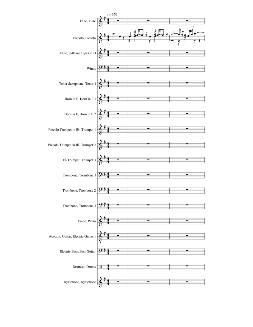 Drunken Pipe Bomb (Team Fortress 2) Sheet Music for Piano, Trombone ...