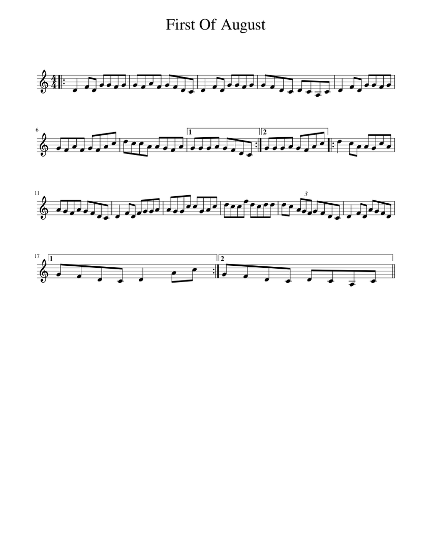 First Of August Sheet music for Piano (Solo) | Musescore.com