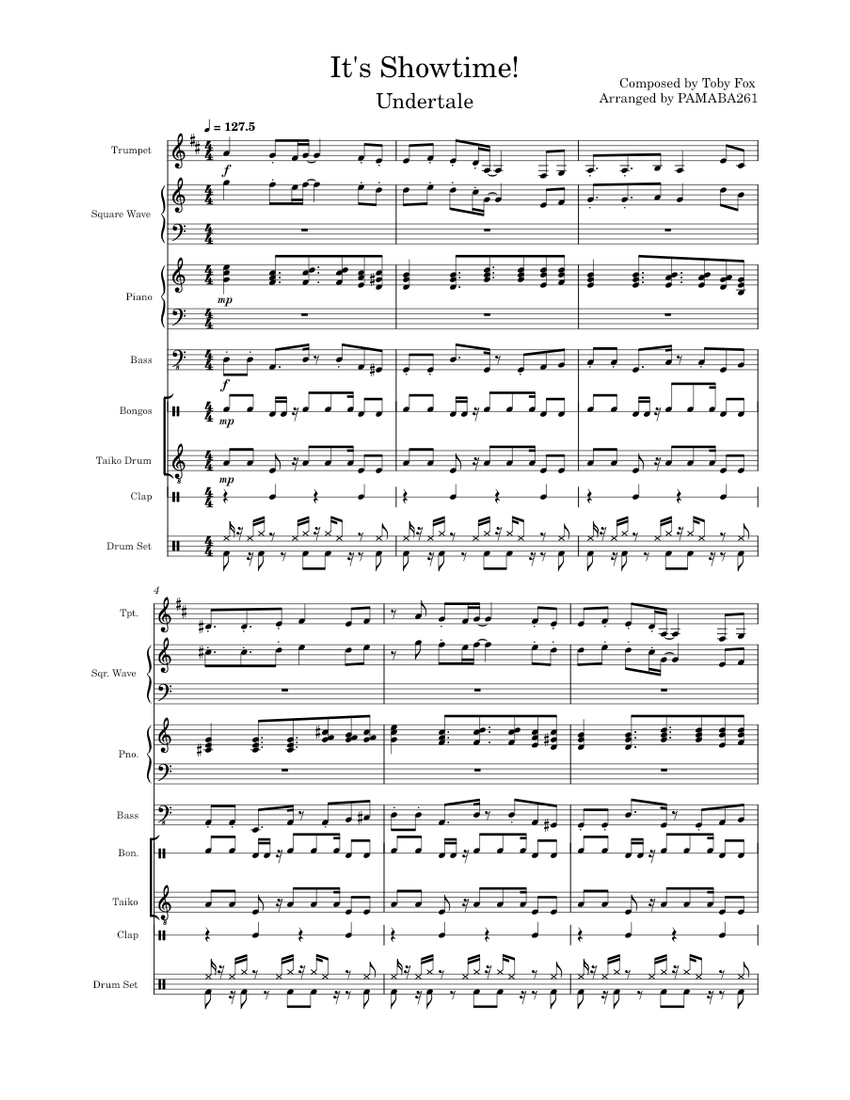 Undertale - its showtime – Misc Computer Games It's showtime! Sheet ...