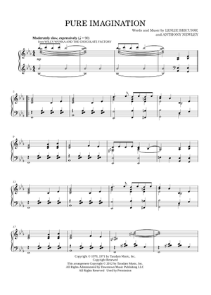 Play Official version of Pure Imagination Sheet Music by Willy Wonka ...