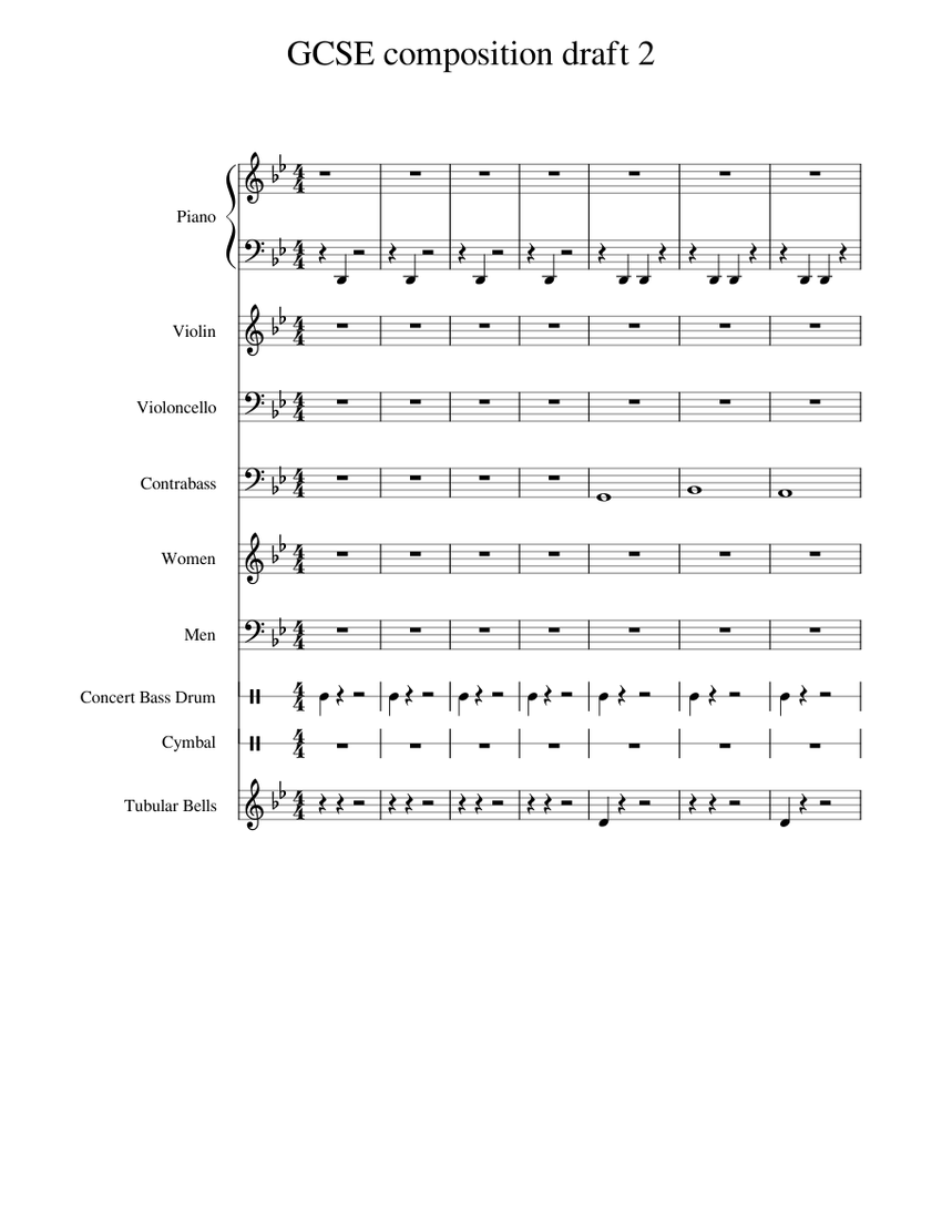 GCSE_composition_draft_2 Sheet music for Piano, Female, Male ...