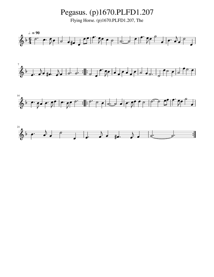 Pegasus. (p)1670.PLFD1.207 Sheet music for Piano (Solo) | Musescore.com