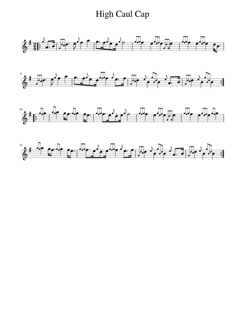 High Caul Cap Sheet music for Piano (Solo) Easy | Musescore.com