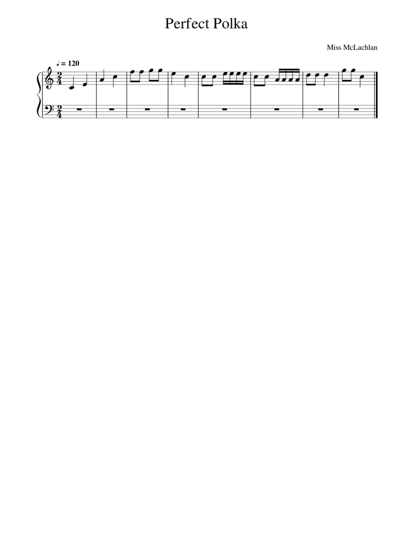Perfect Polka Sheet music for Piano (Solo) Easy | Musescore.com