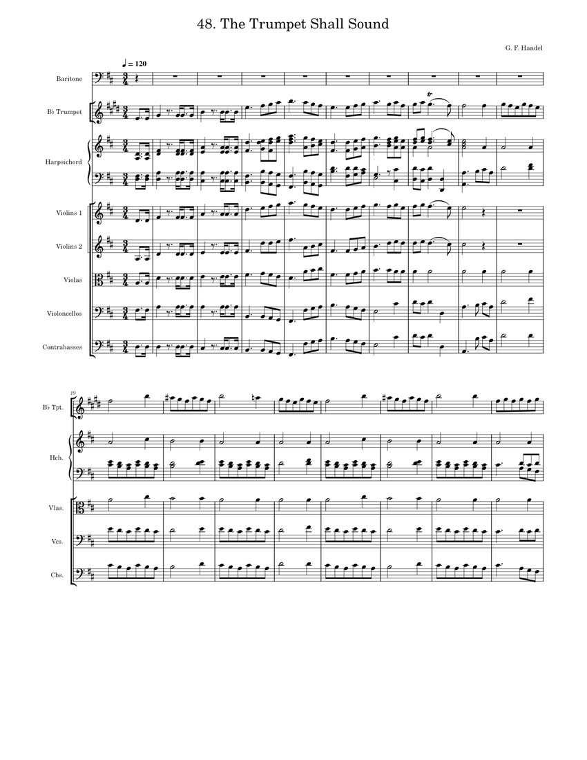 The Trumpet Shall Sound from "Messiah" (HWV 56 No.48) G. F. Händel ...