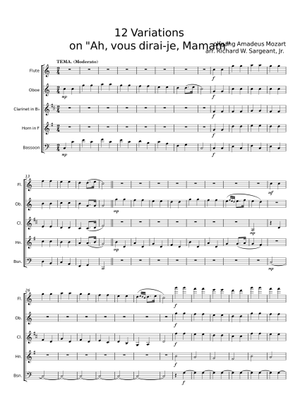 Play Official version of Theme and 12 Variations KV265 Sheet Music by ...