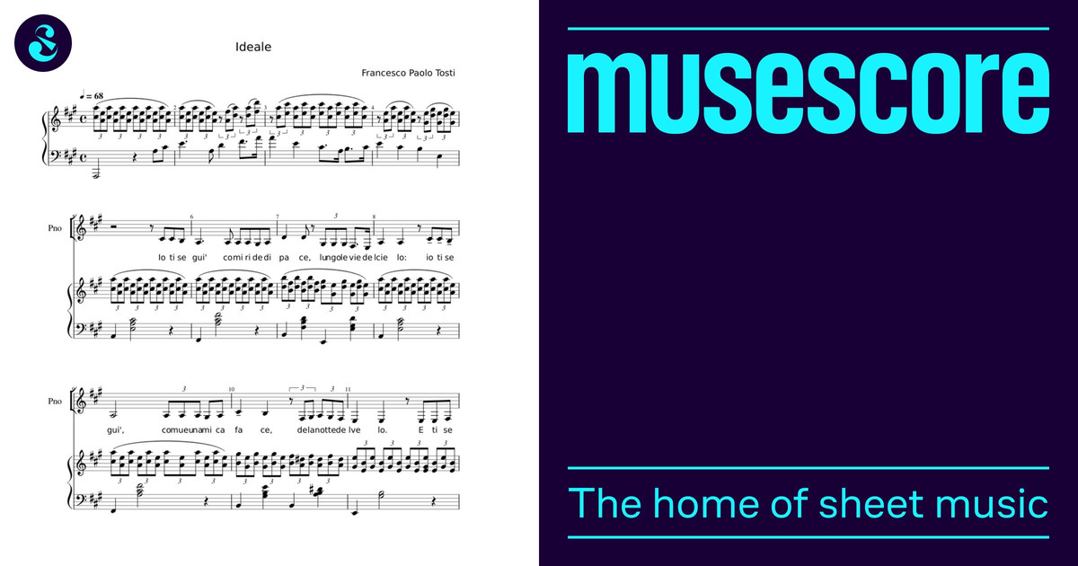 Ideale – Francesco Paolo Tosti Ideale, Francesco Paolo Tosti Sheet ...
