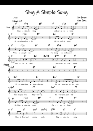 Play Official version of Sing a simple song Sheet Music by Sly & The ...