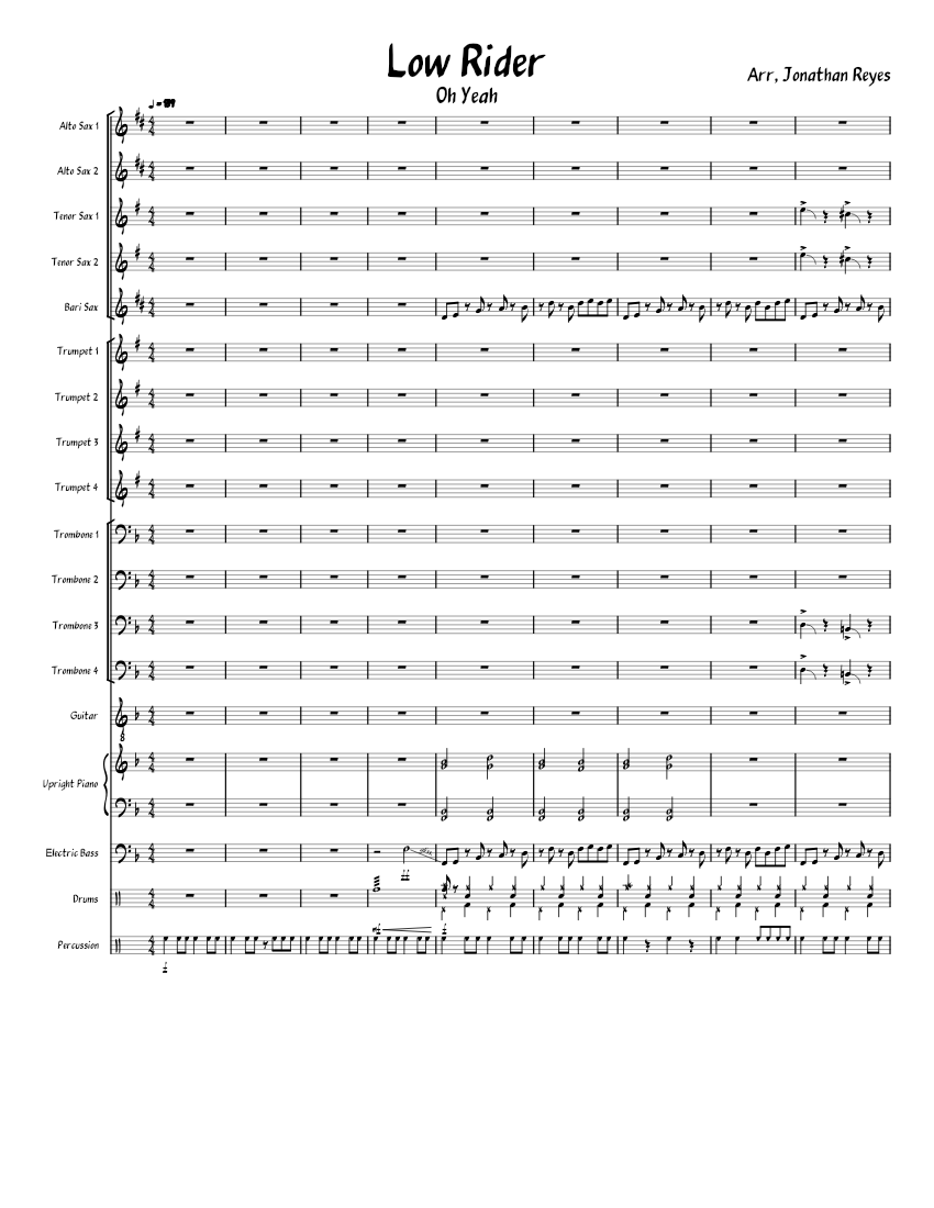 Low Rider Sheet music for Piano, Trombone, Saxophone alto, Saxophone ...