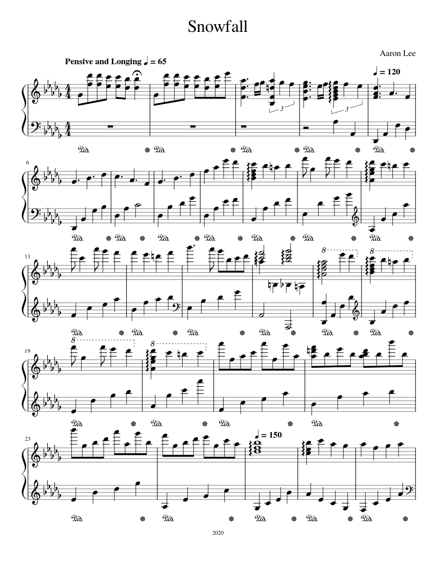 ️ Snowfall ️ Sheet Music for Piano (Solo) | MuseScore.com
