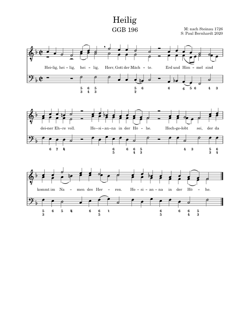 Heilig Sheet music for Tenor, Bass voice (Men’s Choir) | Musescore.com