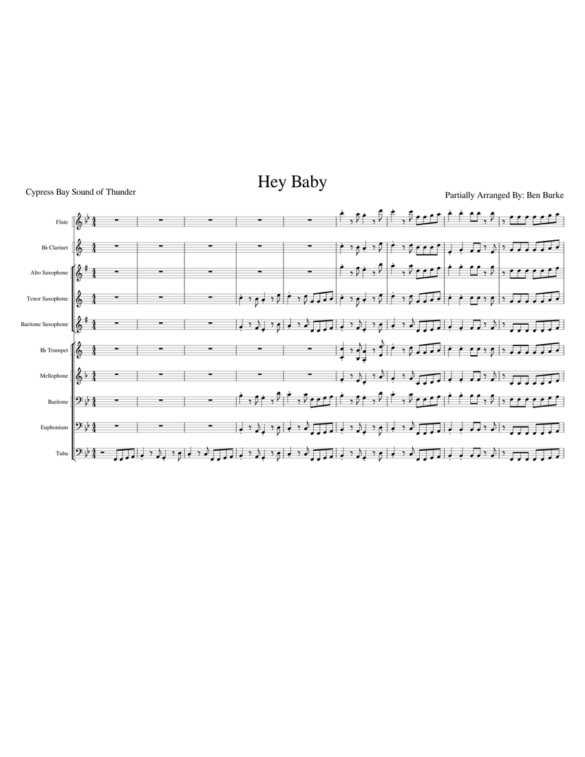 Hey baby – Ted Nugent Hey Baby – Ted Nugent Hey Baby SOT Arr. Ben Burke ...