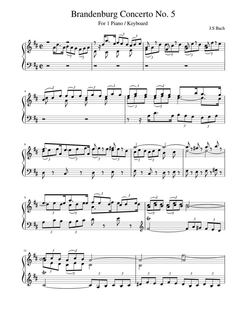 Brandenburg Concerto No.5 in D major, BWV 1050 – Johann Sebastian Bach ...