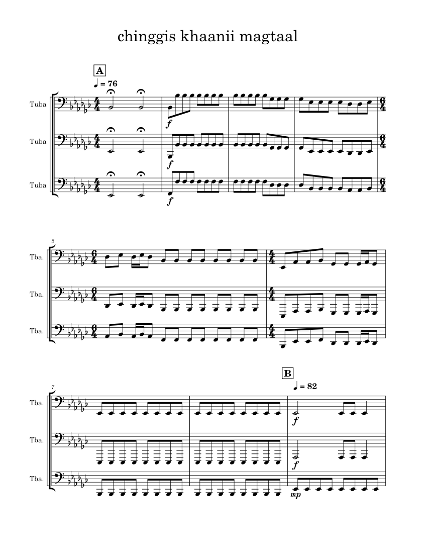 Chinggis khaanii magtaal – Mongolian Traditional song Sheet Music for ...