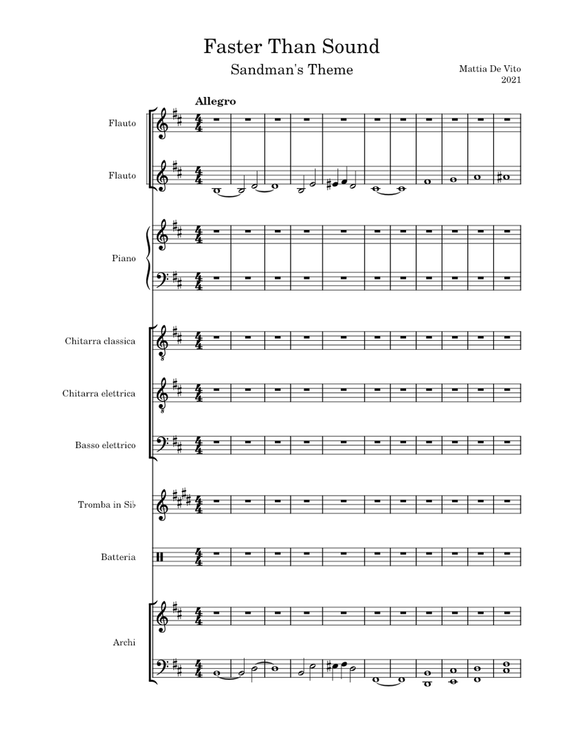 Faster_Than_Sound Sheet music for Piano, Flute, Trumpet in b-flat ...