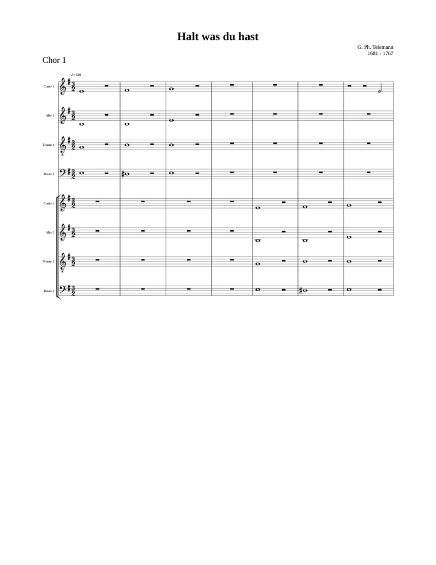 Halt was du hast Sheet music for Piano (Mixed Ensemble) | Musescore.com