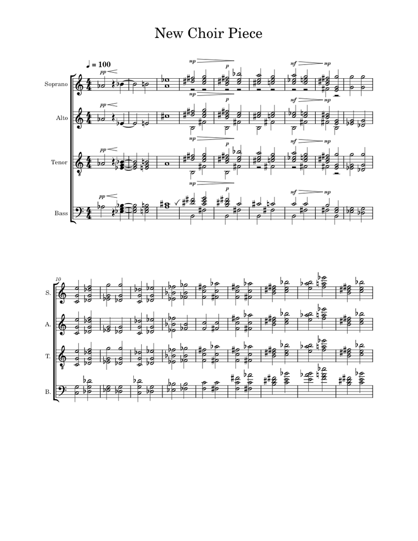 New Choir Piece-with technical problem-reworked Sheet music for Soprano ...