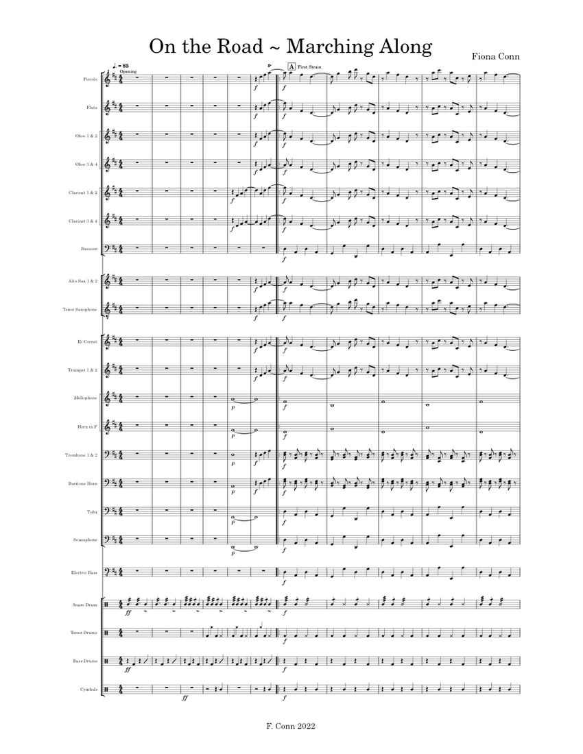 On the Road ~ Marching Along Sheet music for Trombone, Cornet, Tuba ...