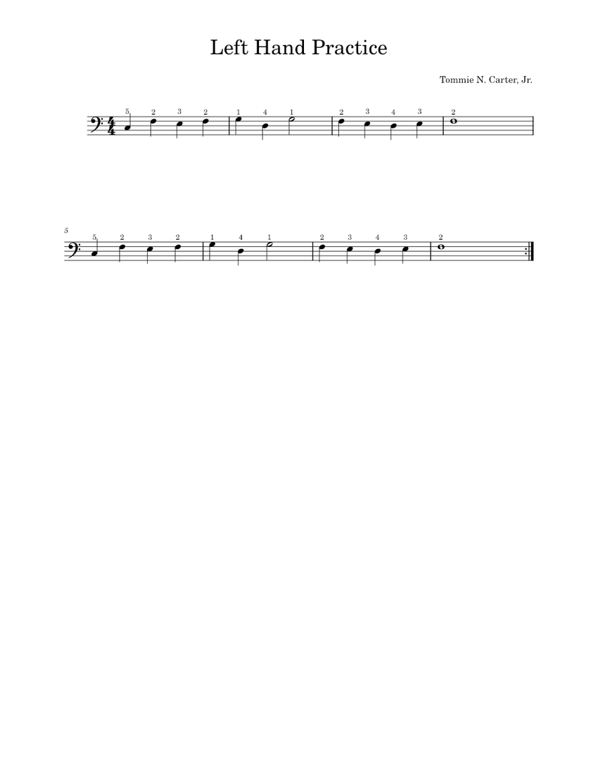 left_hand_practice Sheet music for Piano (Solo) Easy | Musescore.com