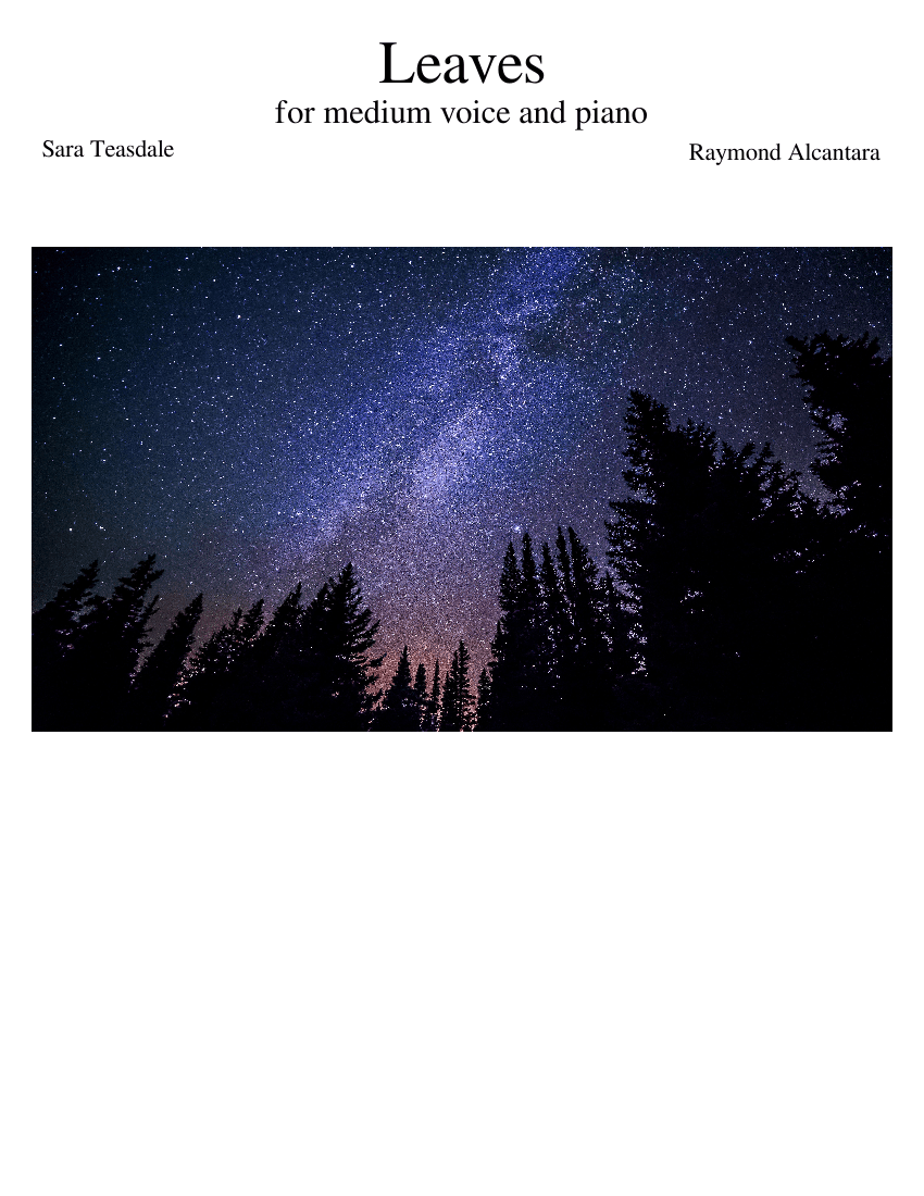 Leaves Sheet music for Piano, Vocals (Solo) | Musescore.com