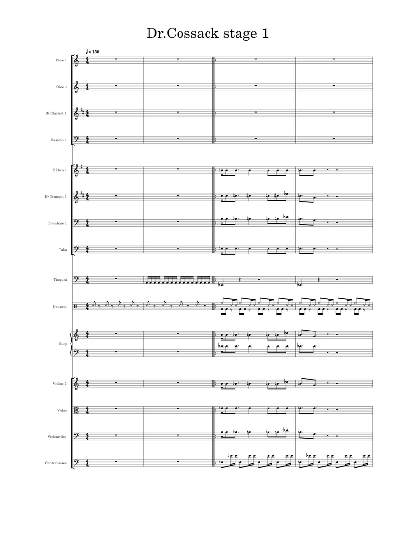 Dr Cossack Stage 1 Sheet music for Trombone, Tuba, Flute, Oboe & more ...