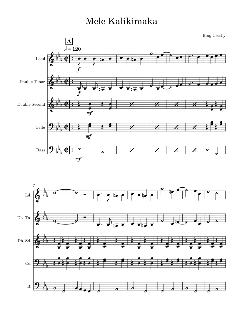 Mele kalikimaka – Bing Crosby Mele Kalikimaka Sheet Music for Steel ...