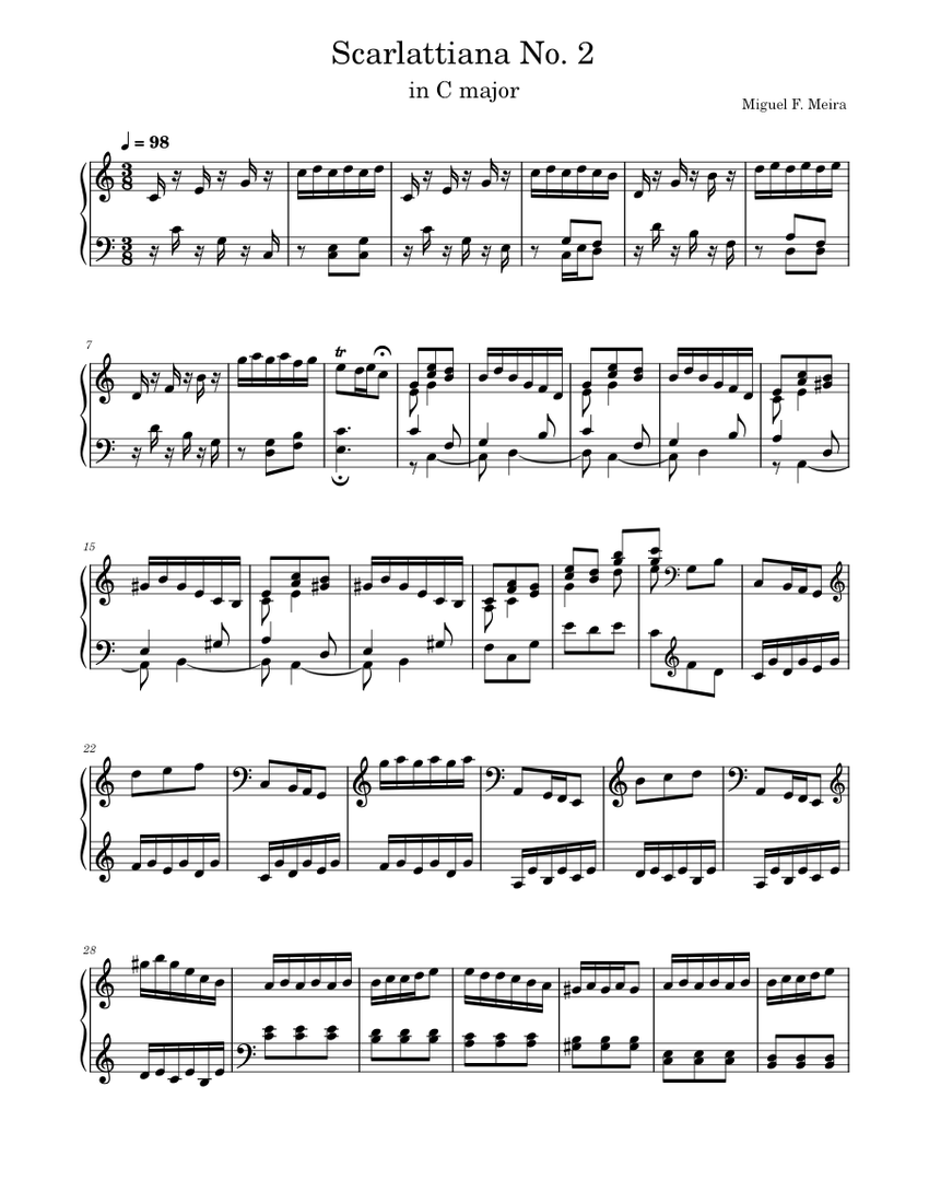 Scarlattiana No. 2 - piano tutorial