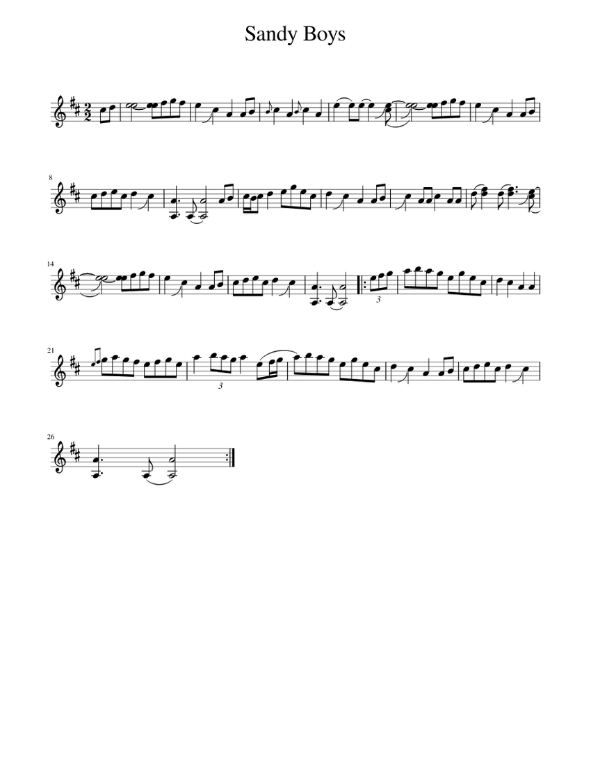 Sandy Boys Sheet music for Piano (Solo) Easy | Musescore.com
