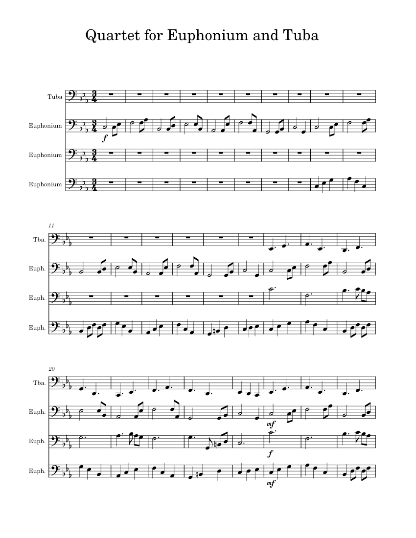 Quartet_for_Euphonium_and_Tuba Sheet music for Euphonium, Tuba (Brass ...