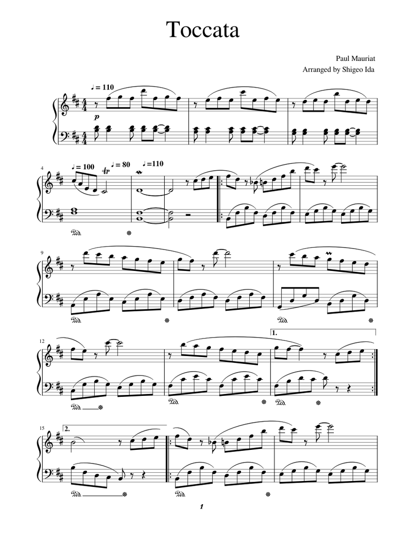 Toccata - Paul Mauriat Sheet Music for Piano (Solo) easy | MuseScore.com