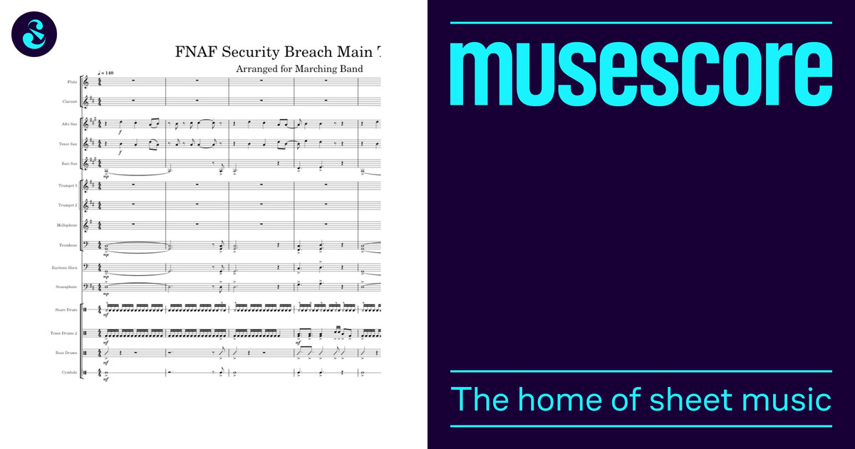 FNAF Security Breach Main Theme Sheet music for Trombone, Tuba, Flute ...