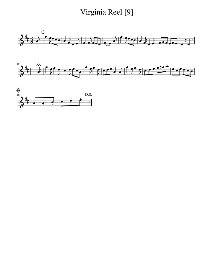 Virginia Reel Sheet music for Piano (Solo) | Musescore.com