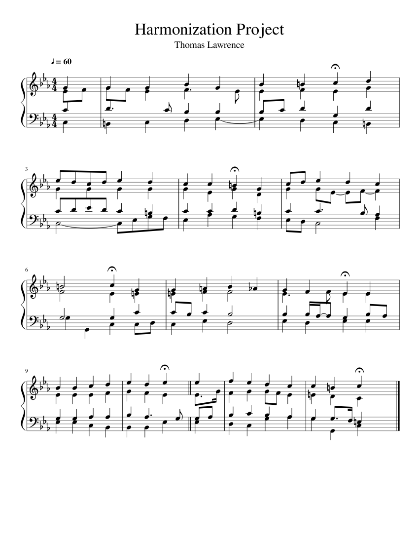 Harmonization Project Sheet music for Organ (Solo) | Musescore.com